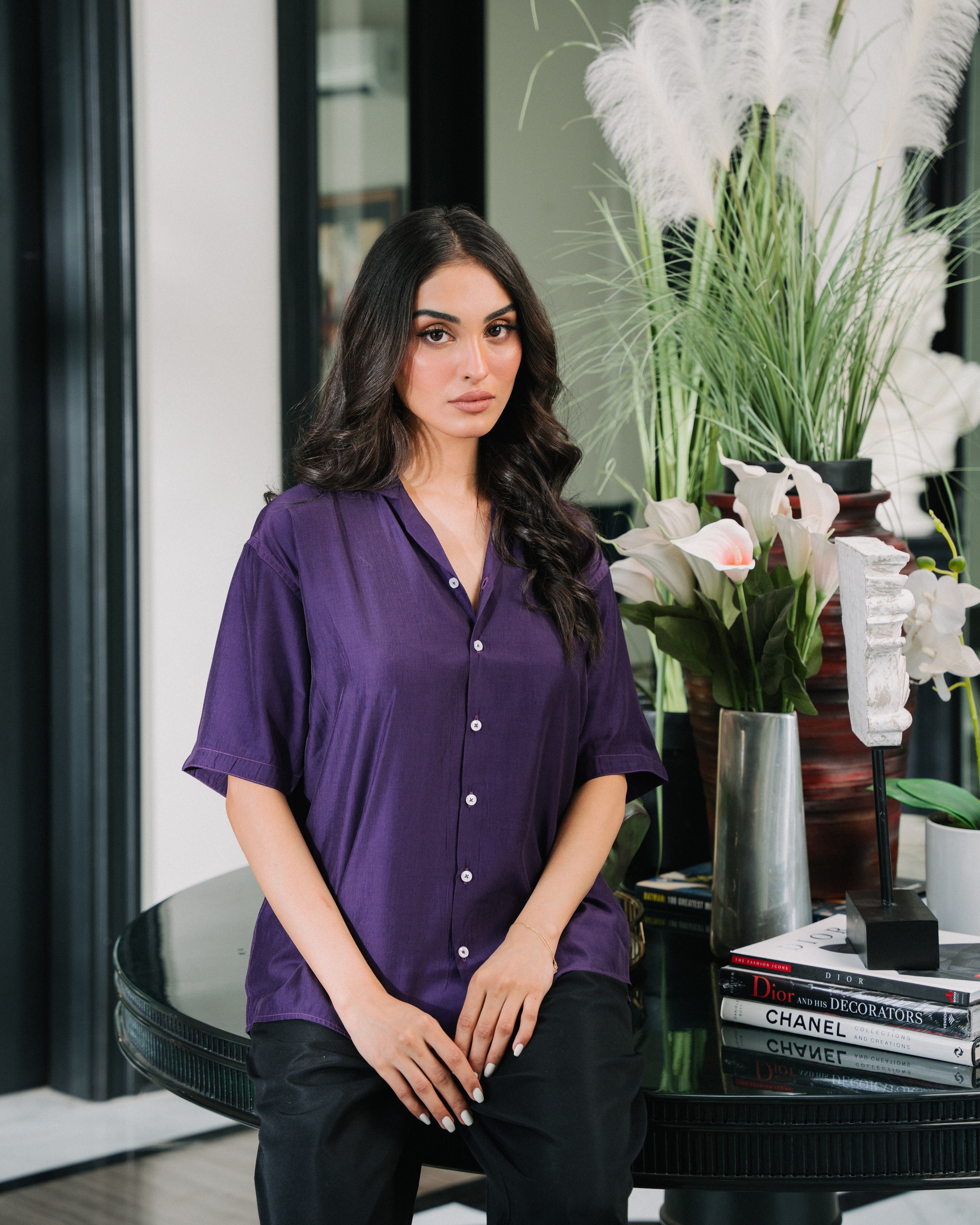 Purple Cuban Collar Shirt – Oxford Republic
